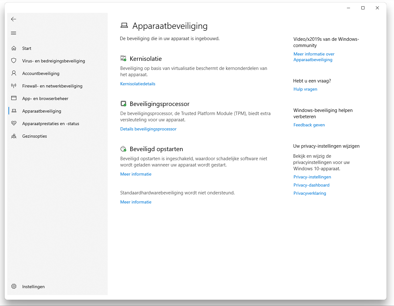 Kernisolatie en TPM in Windows 10 (of Windows 11) | PiepCompSupport